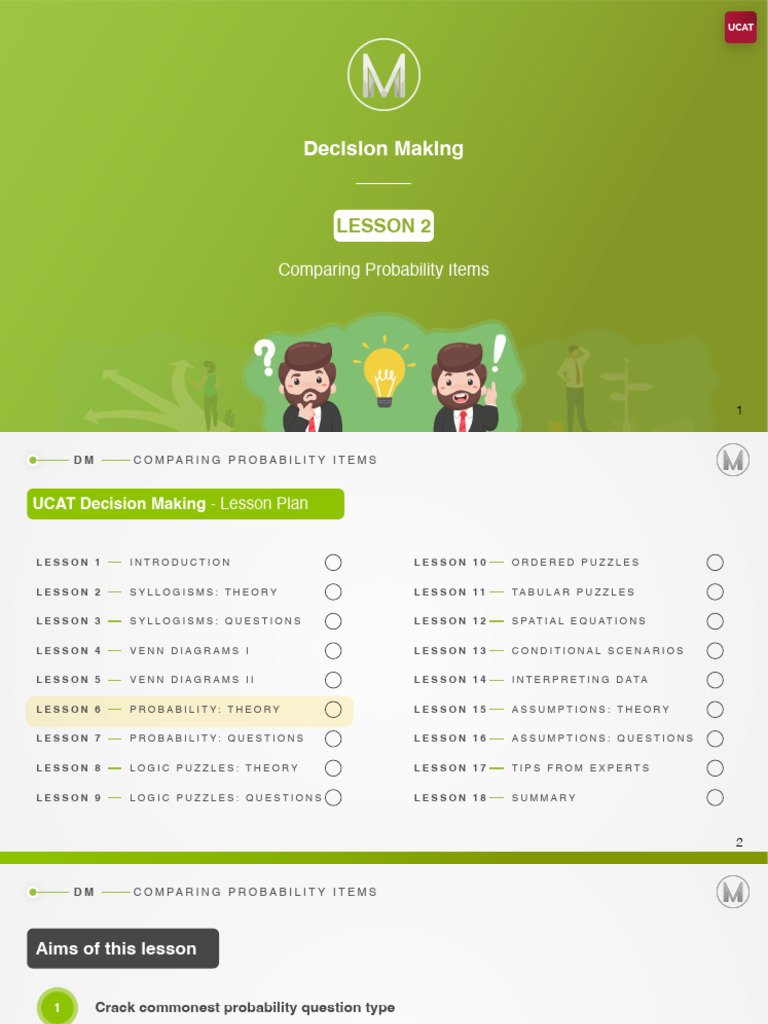 6.2 Comparing Probability Items | PDF