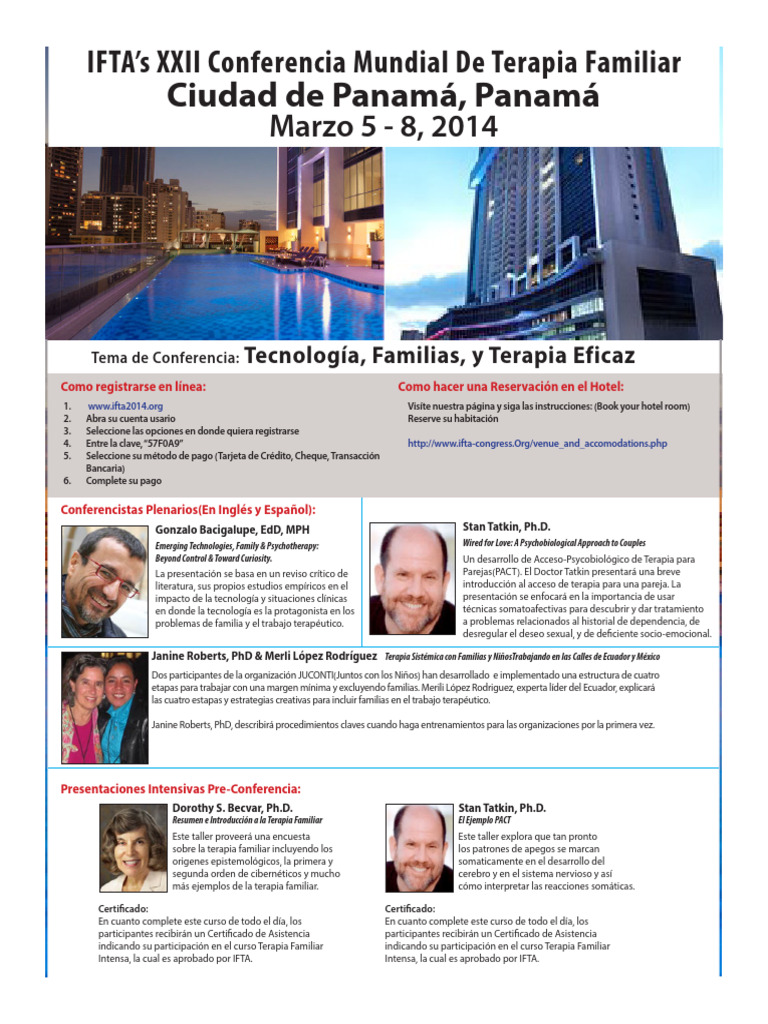Panama Flyer | PDF | Psychotherapy | Family Therapy
