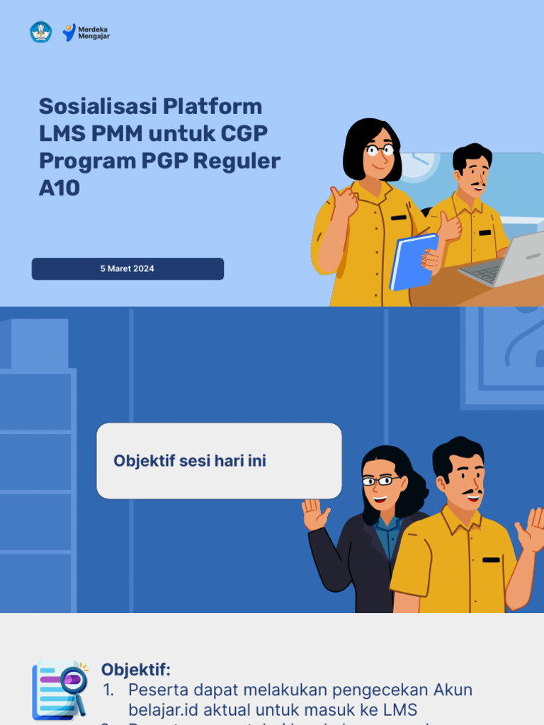 Sosialisasi LMS PMM Untuk CGP | PDF