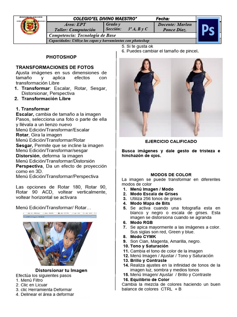 Guia N°04 3SEC PHOTOSHOP | PDF | Color | Matiz