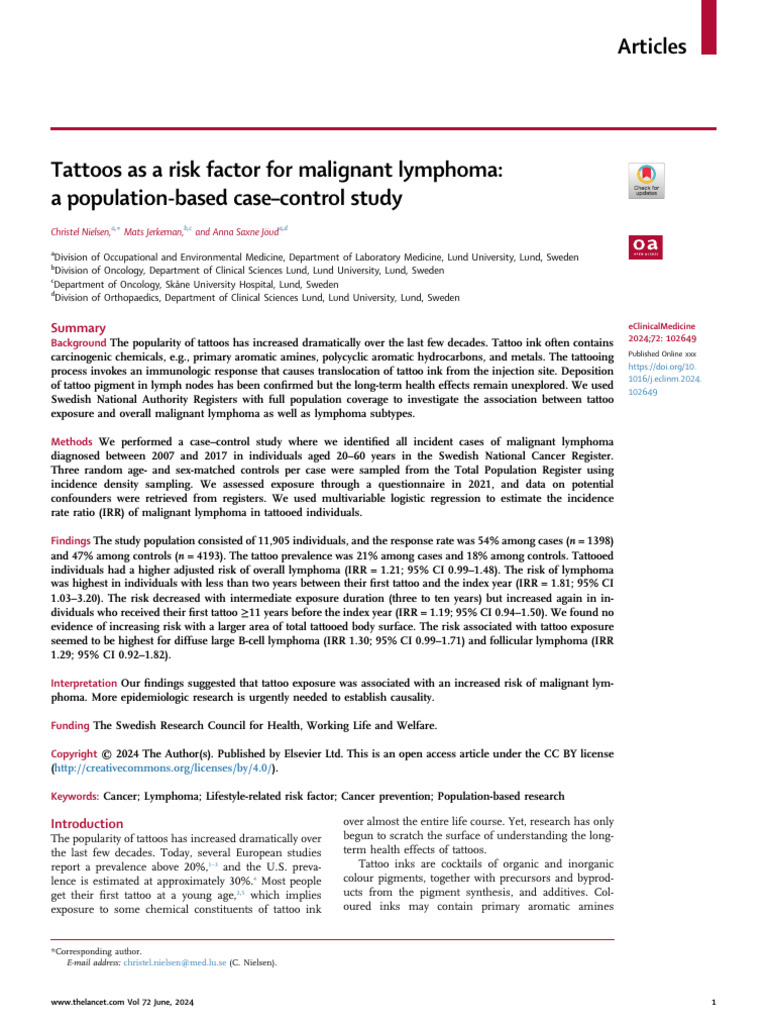 Lancet 2024.72 | PDF | Lymphoma | Clinical Medicine