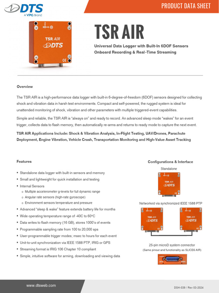 DTS Datasheet TSR AIR 2024 03 | PDF | Unmanned Aerial Vehicle | Flash ...