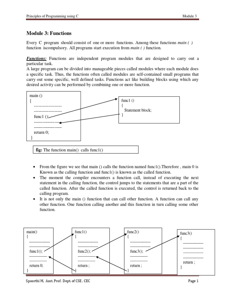 Module 3 Notes Pdf Parameter Computer Programming Variable 5944