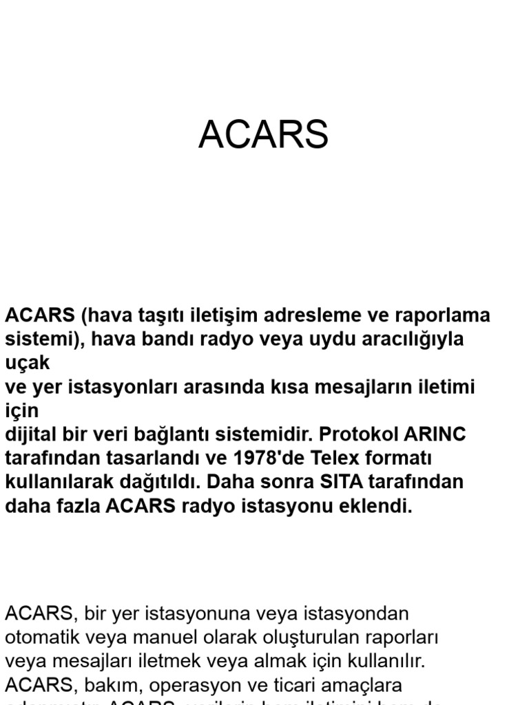 ACARS | PDF