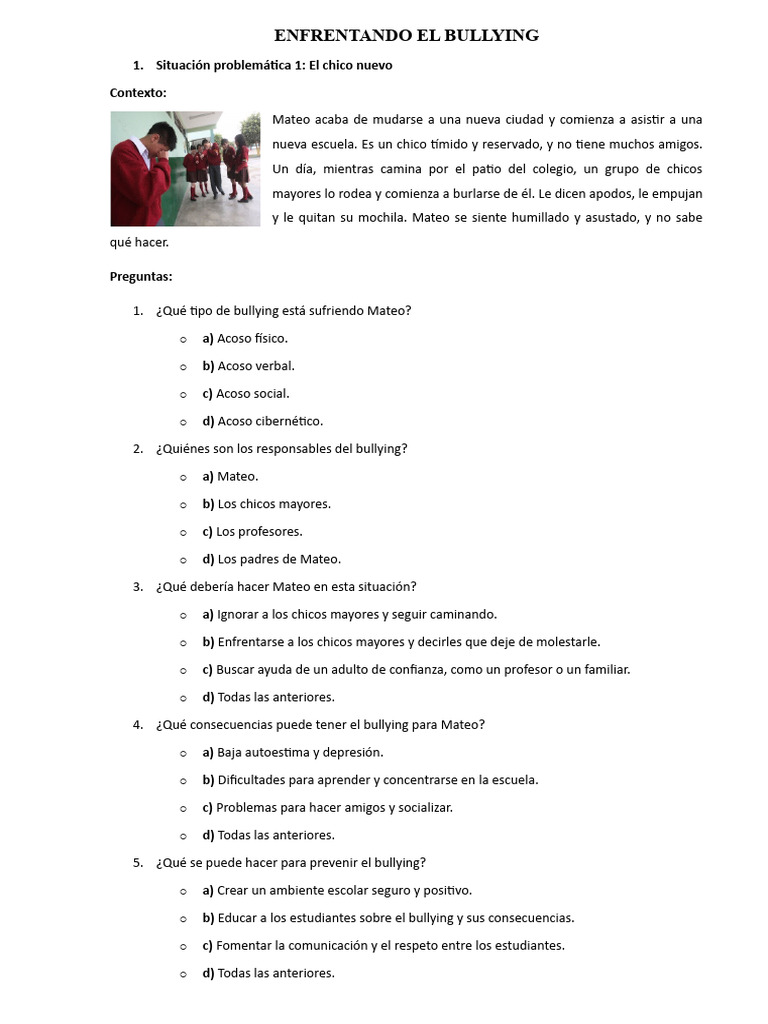 Estrategias para Enfrentar el Bullying | PDF | Psicología Social