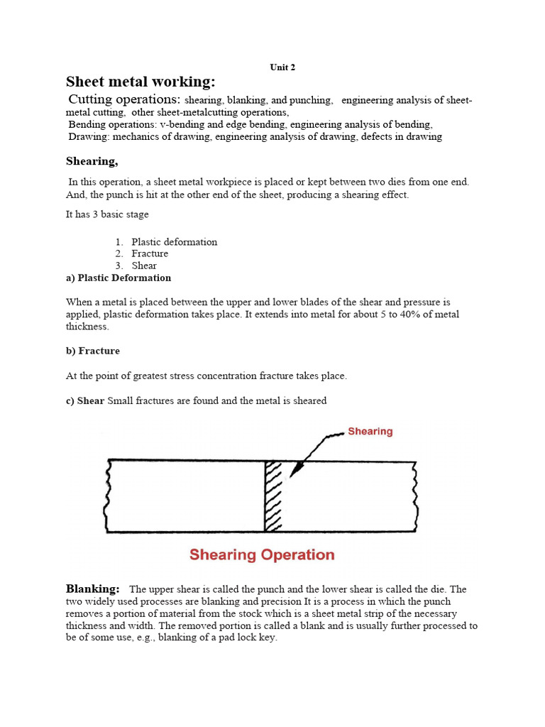 Unit 2 | PDF | Bending | Drawing