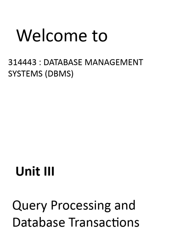 DBMS UNIT 3 Transaction | PDF | Database Transaction | Databases
