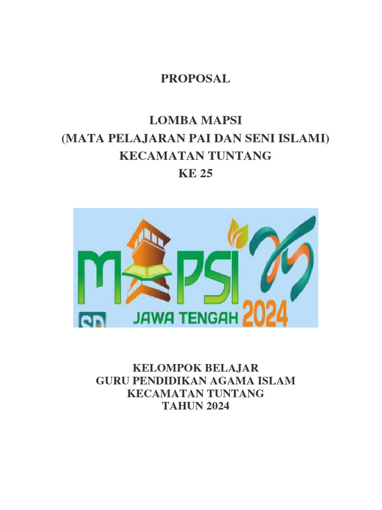 Proposal Mapsi 2024 | PDF | Perjalanan