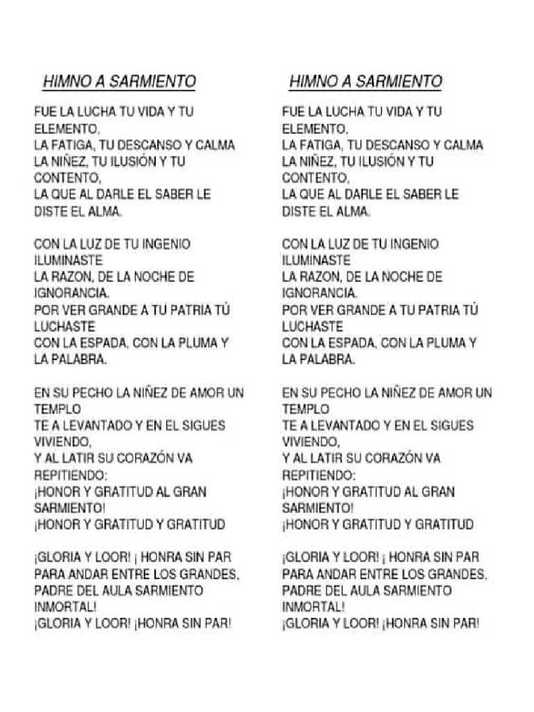 Himno A Sarmiento | PDF