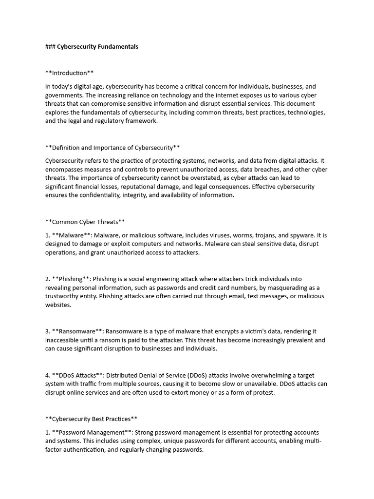 Cybersecurity Fundamentals Pdf Security Computer Security