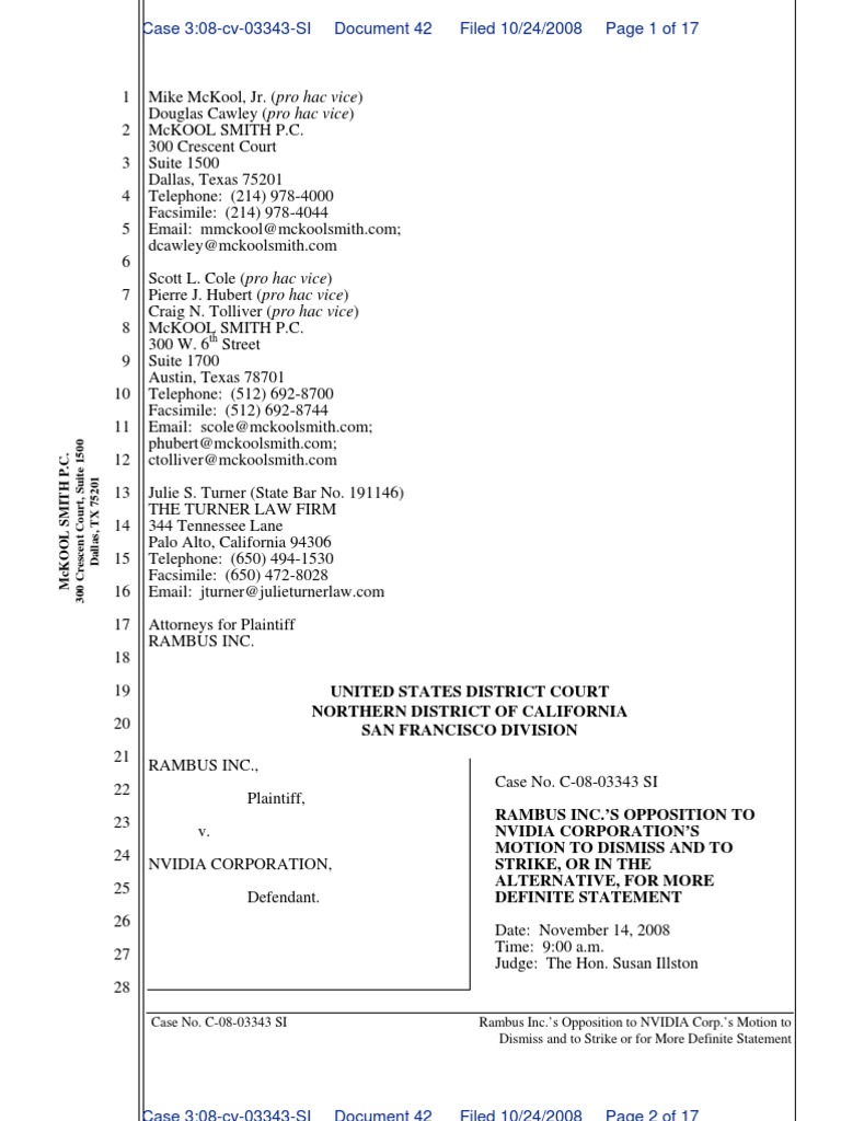 United States District Court Northern District of California San ...