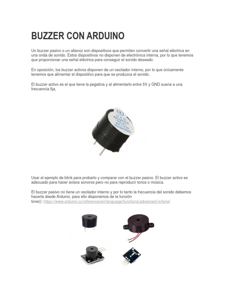 Buzzer Con Arduino | PDF Buzzer Con Arduino | PDF