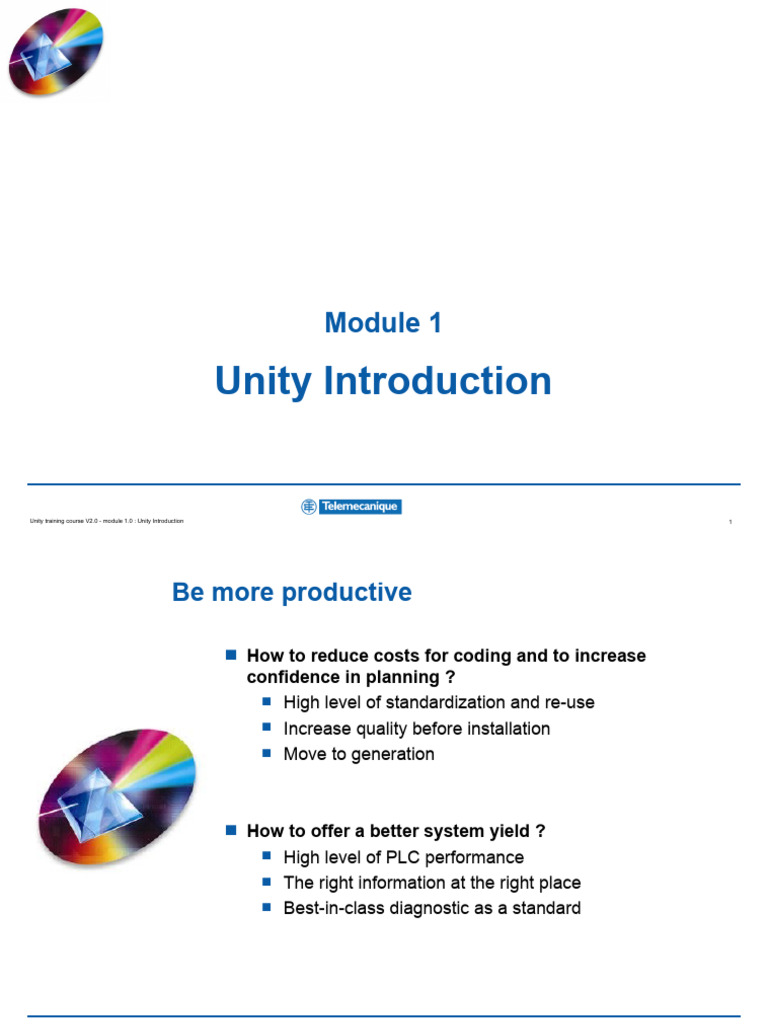 Module 10 Unity Introduction Pdf Programmable Logic Controller Unity Game Engine 1965