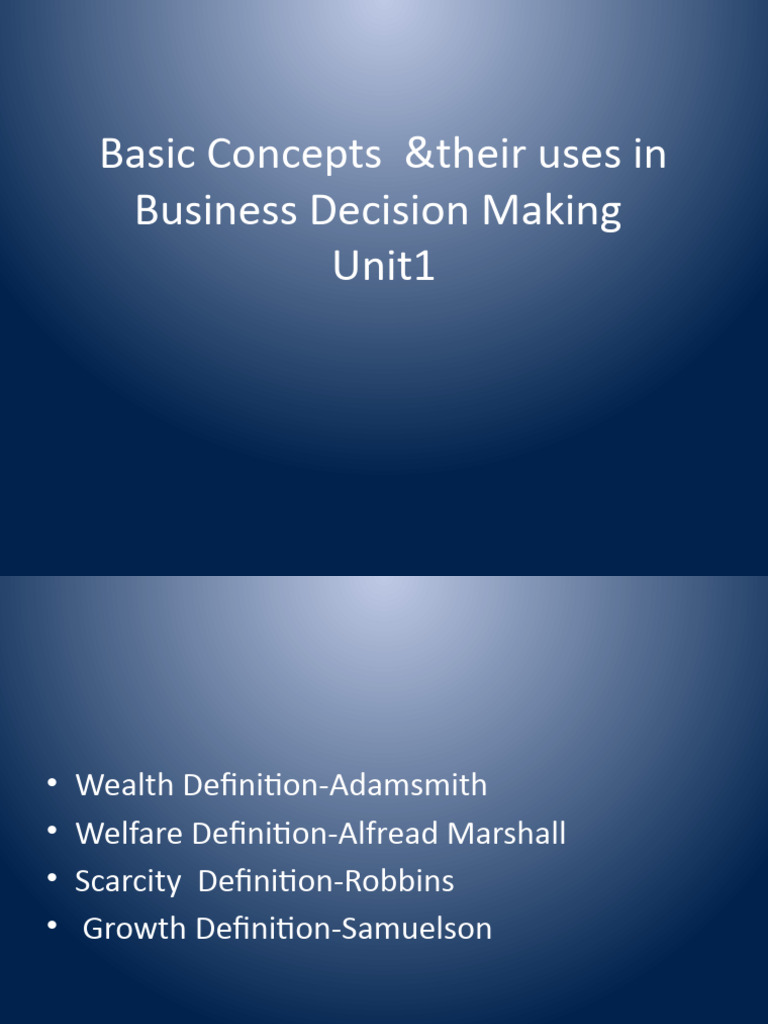 UNIT 1 1 EFM Introduction | PDF | Economic System | Economics