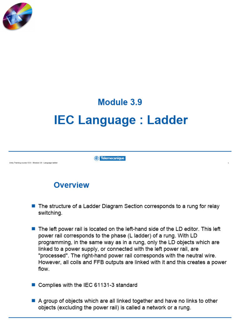 Module 3.9 IEC Language Ladder | PDF | Computer Programming | Computer ...