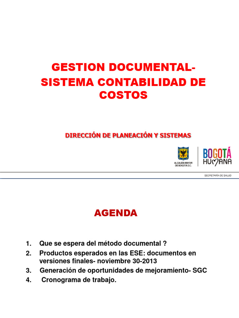 Presentacion Costos Gestion Documental-1 | PDF | Contabilidad | Toma de decisiones