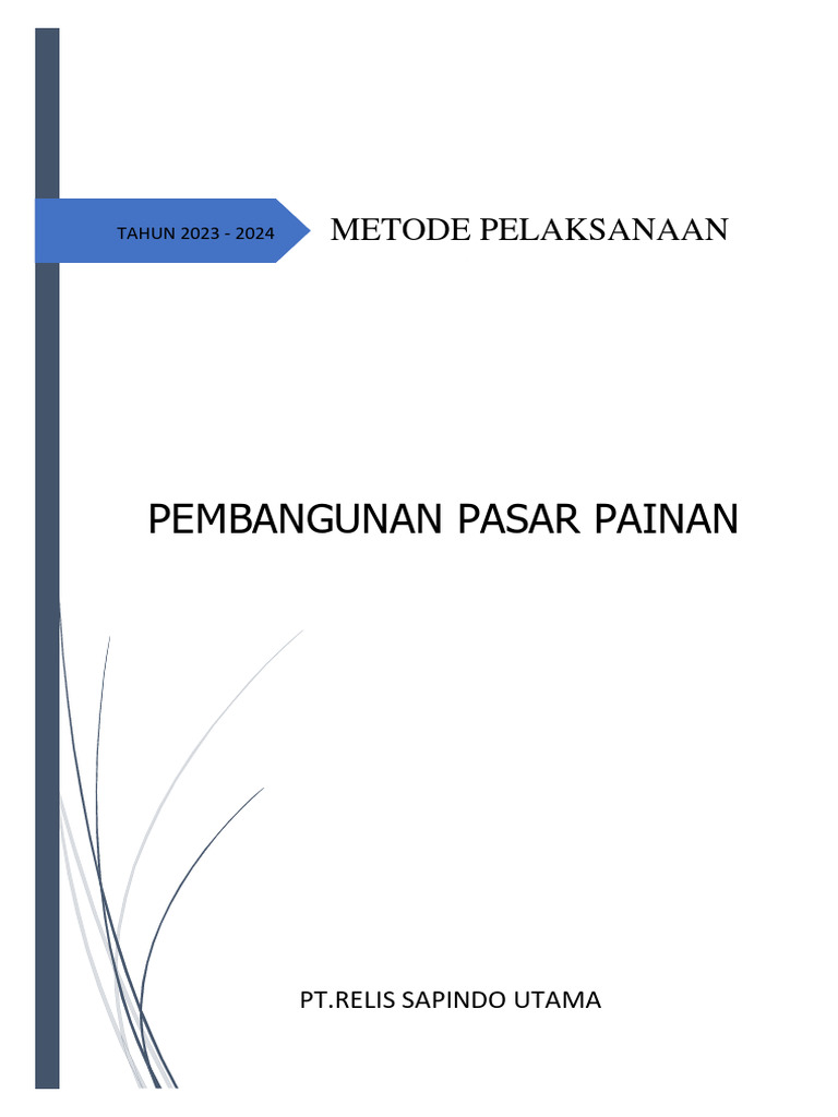 Metode Pembangunan Pasar Painan | PDF