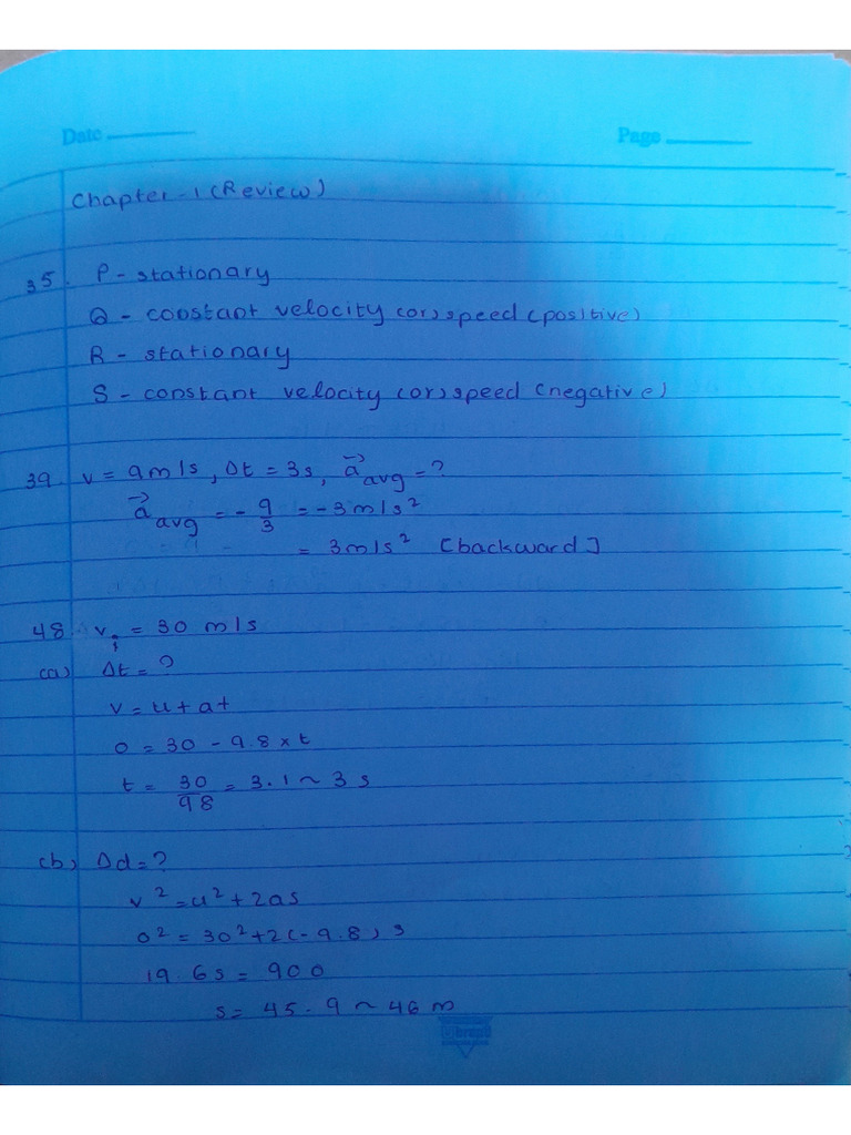 Chapter 1 Review | PDF