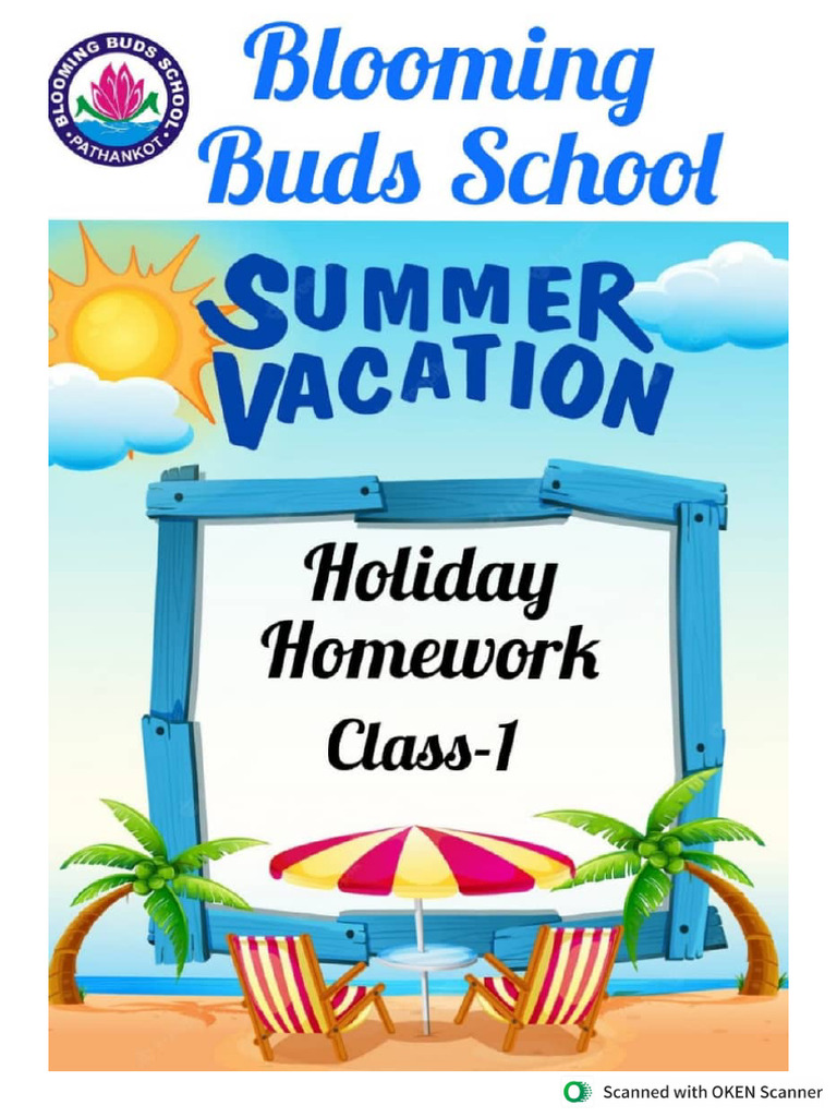 Holiday Homework of Class-1 | PDF