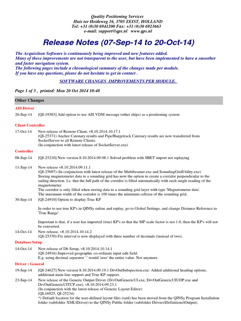 QINSy 8.10.2014.10.20.1 Release Notes | PDF | Computer File | Filename