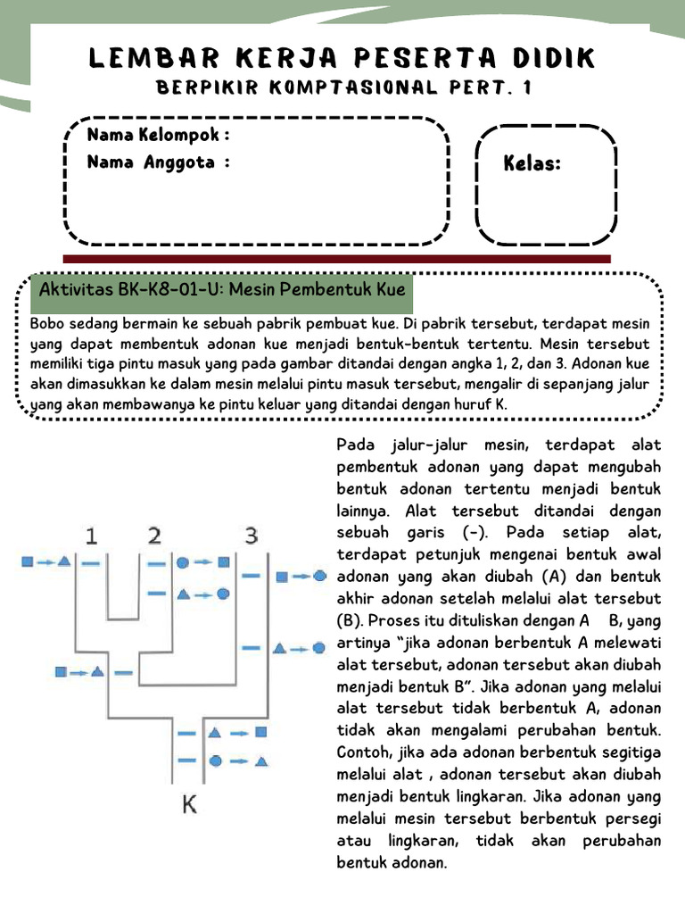 LKPD Informatika Bab 2 Kelas 8 SMP | PDF