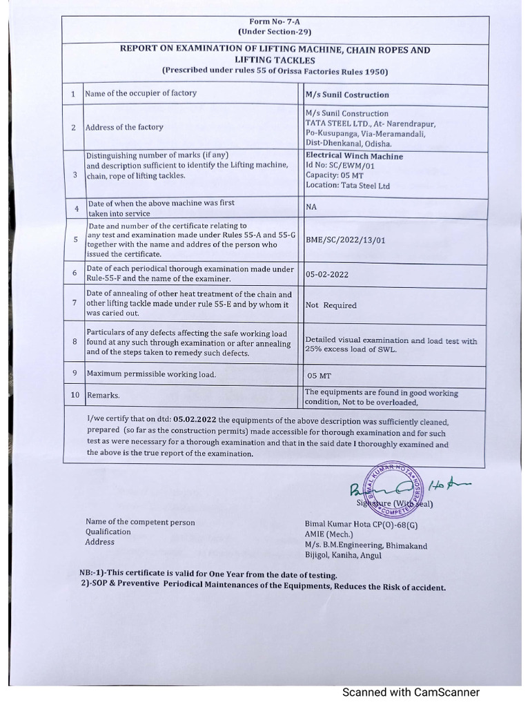 Winch Machine 5MT | PDF