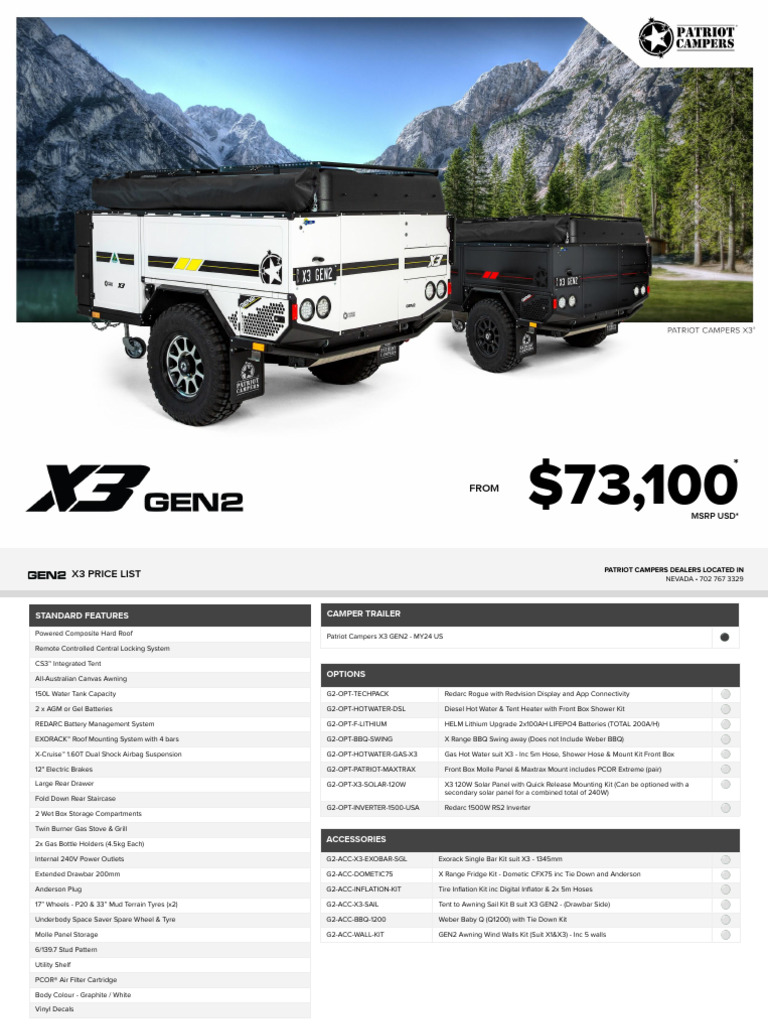 x3 Gen2 - Price List Usa | PDF | Water Heating | Automotive Technologies