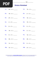 1st Grade Division Worksheet 1 | PDF