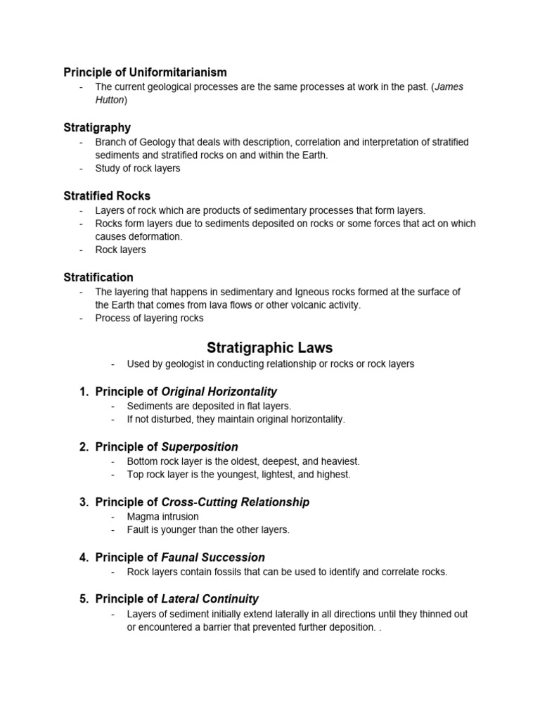 Understanding Geological Principles and Stratigraphy | PDF ...
