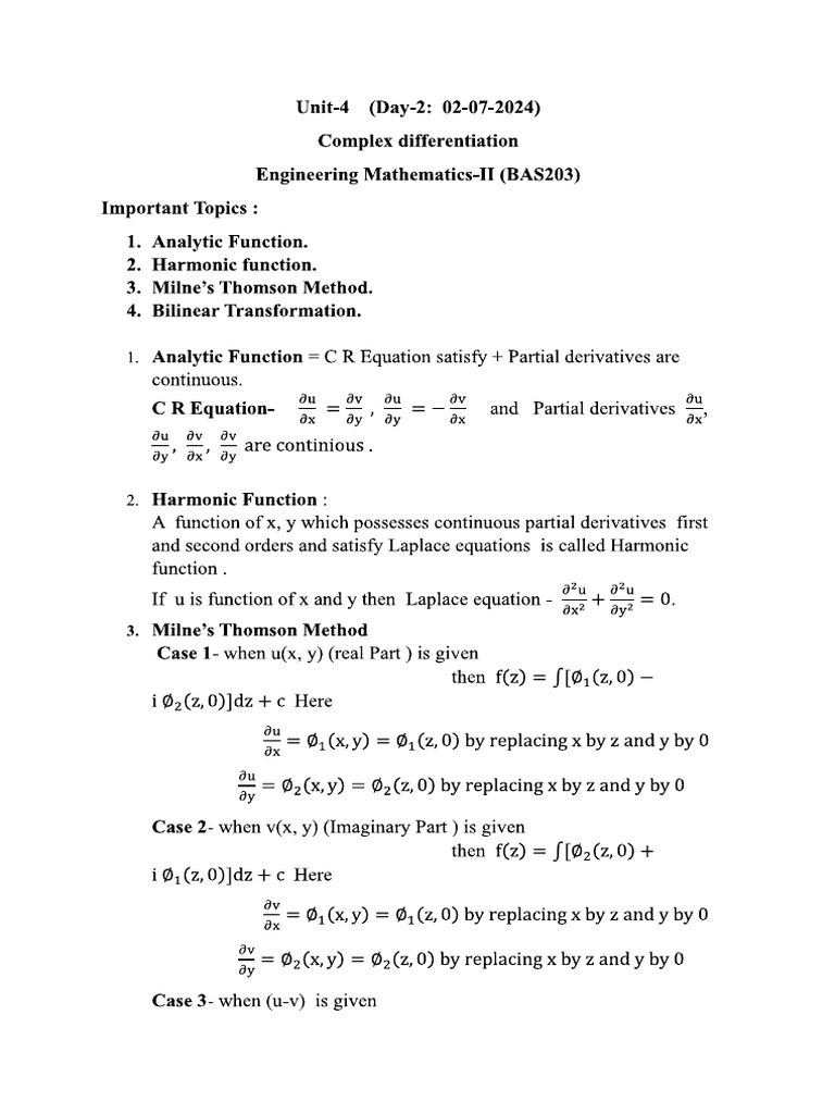 Unit-4 - Engg. Mathematics-II AKTU | PDF