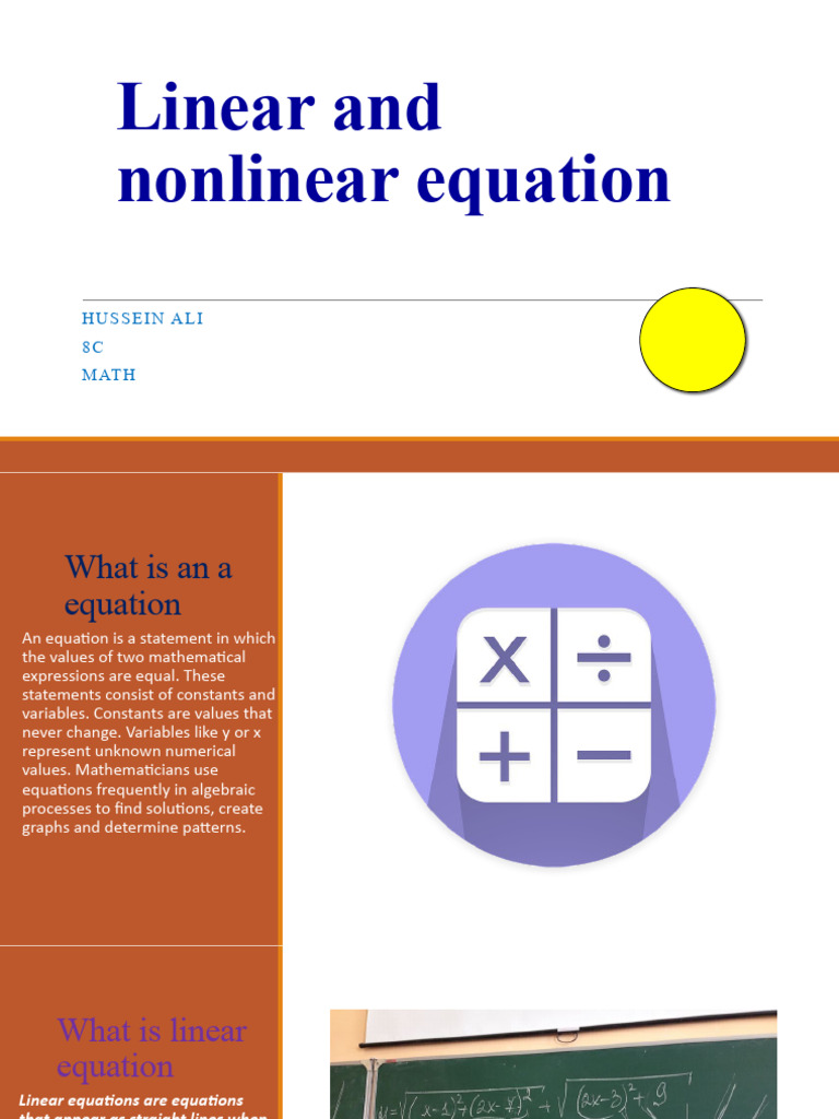 Linear and Nonlinear Equation | PDF | Equations | Nonlinear System