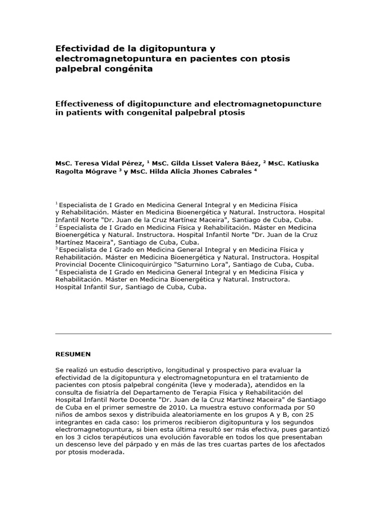 Ptosis Palpebral | PDF | Cuidado de la salud | Medicina