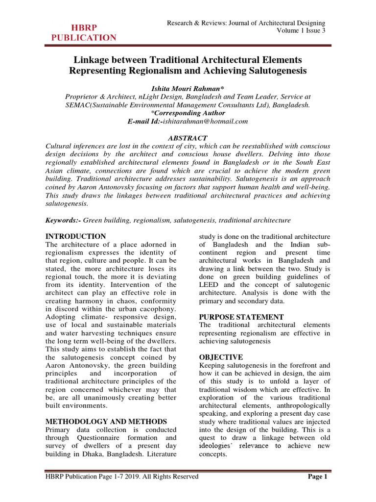 Linkage Between Traditional Architectural Elements - HBRP Publication ...