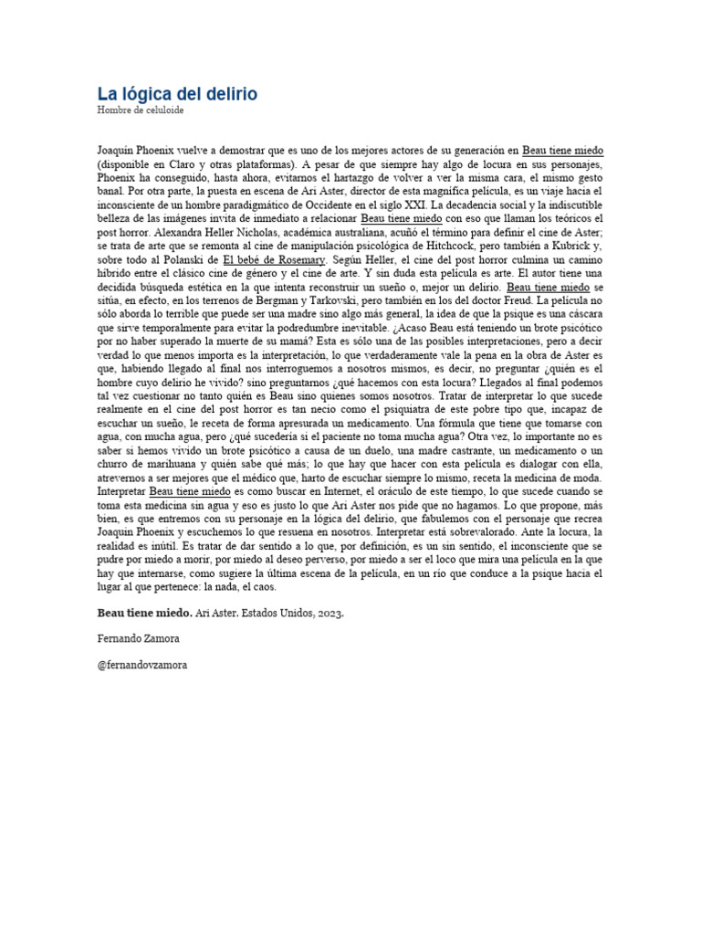 MLab Beau Tiene Miedo | PDF