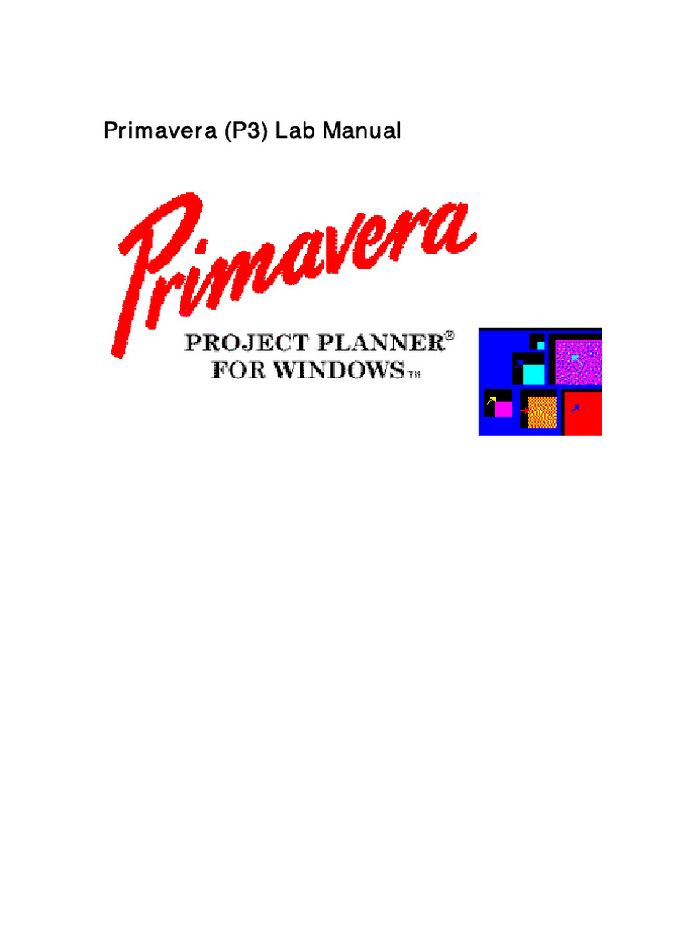 Primavera P3 Lab Manual Guide | PDF | Backup | Computer File