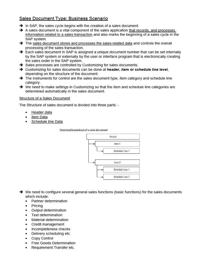 SAP Certification Doc 4 - Sales Document Type | PDF | Sales | Business