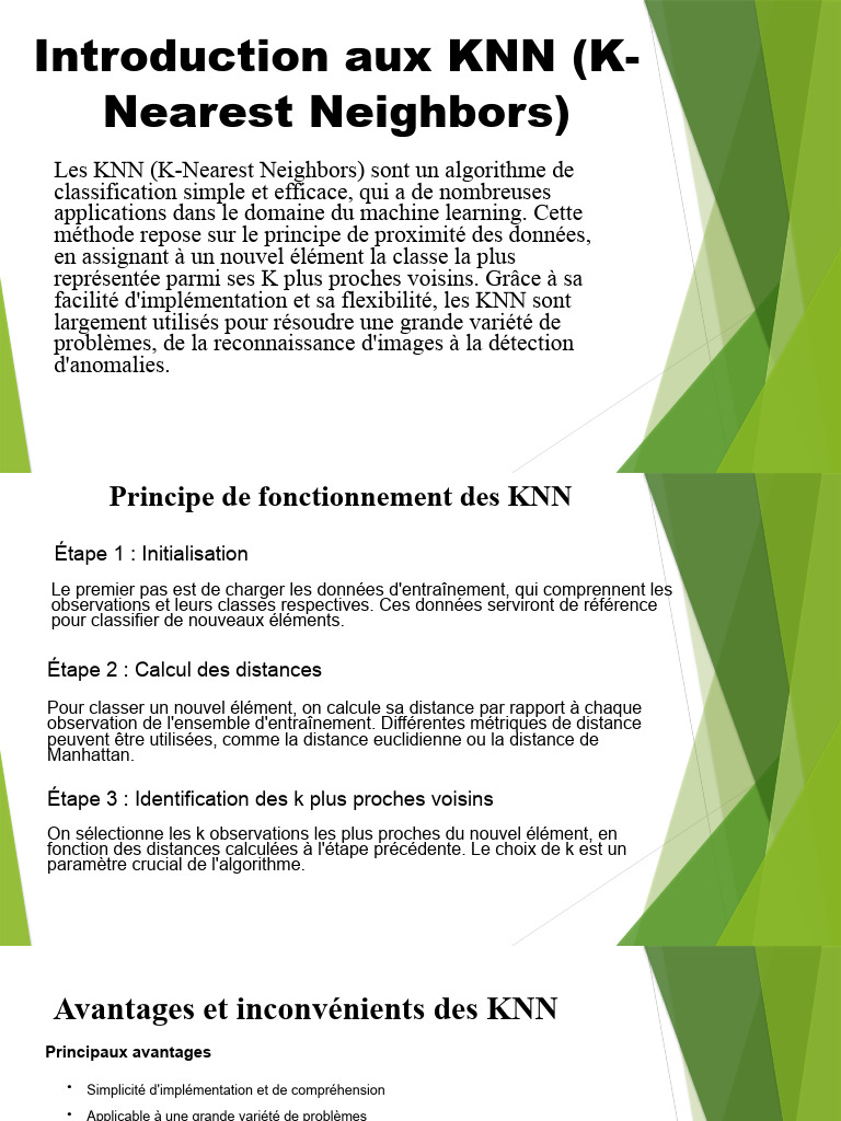 Introduction Aux KNN K Nearest Neighbors | PDF | Apprentissage automatique | Distance
