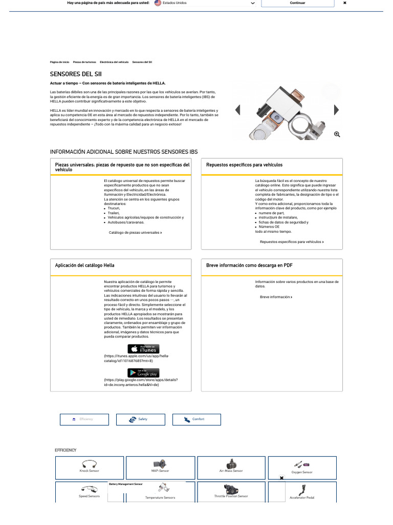 IBS Sensors - Intelligent Battery Sensors - HELLA | PDF | Ingeniería