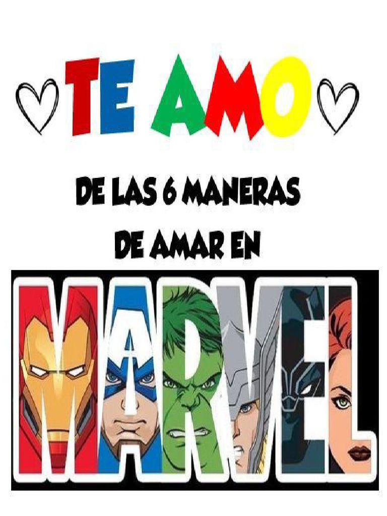 Te Amo De Las 6 Maneras De Amar En Marvel Pdf