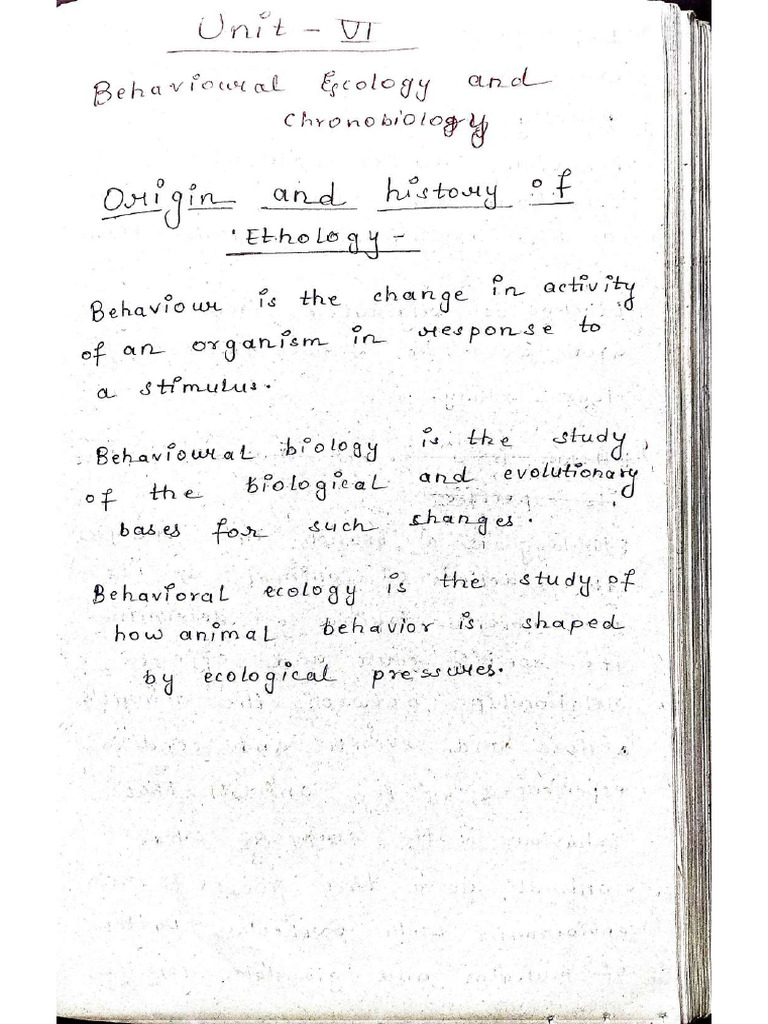 Origin & History of Ethology - Compressed | PDF