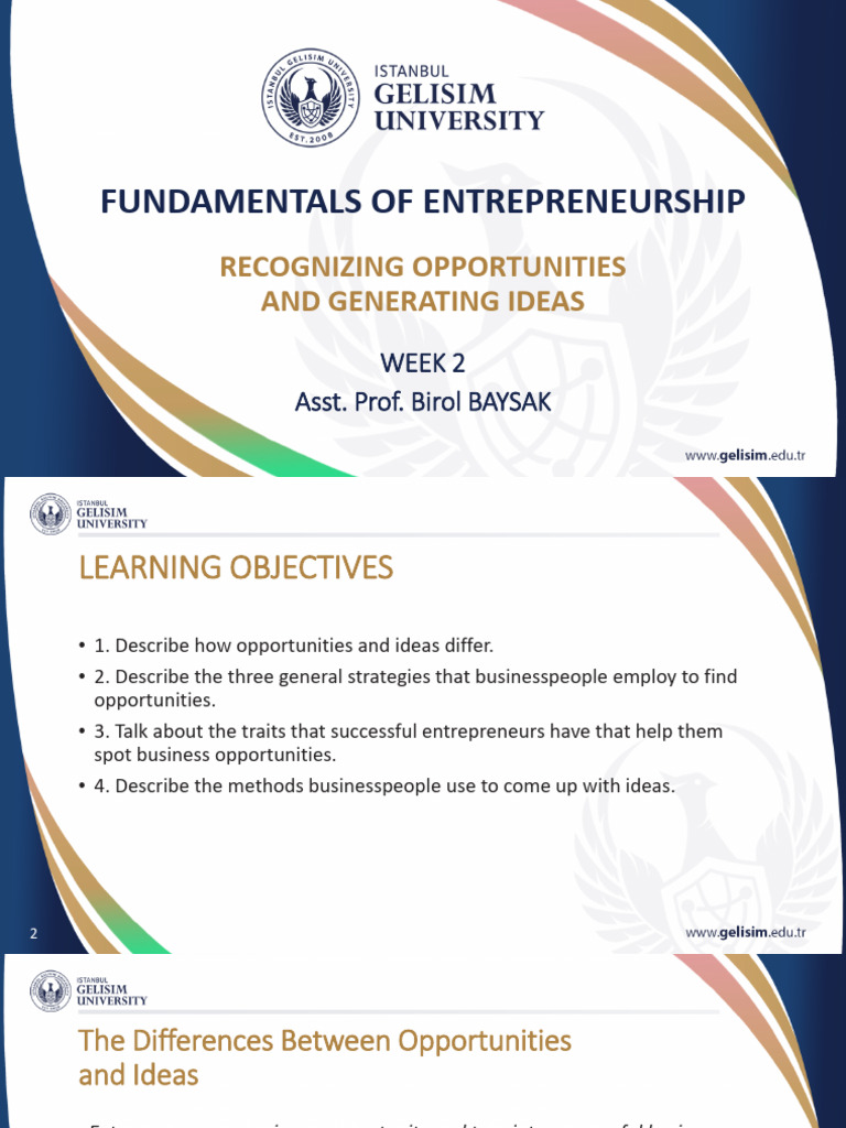 Fundamentals of Ent Week 2 | PDF | Entrepreneurship | Brainstorming