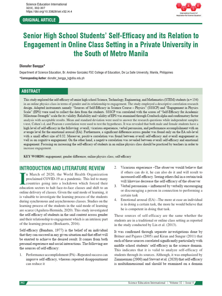 Efficacy | PDF | Self Efficacy | Likert Scale