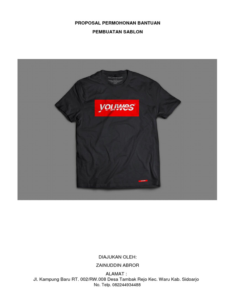 Proposal Pembuatan Sablon | PDF