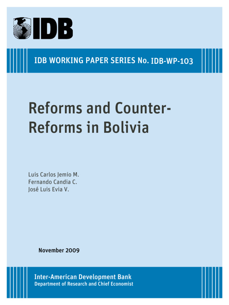 Reforms and Counter Reforms in Bolivia | PDF | Economic Growth | Gross ...
