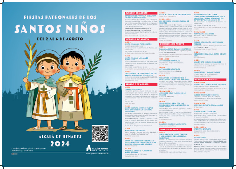 Programacion Fiestas Patronales de Los Santos Ninos Alcala de Henares | PDF