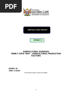 Grade 12 Agric 2025 Controlled Test | PDF | Animal Feed | Digestion