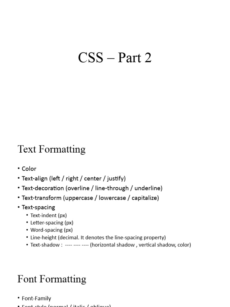 CSS-Part 2 | PDF CSS-Part 2 | PDF