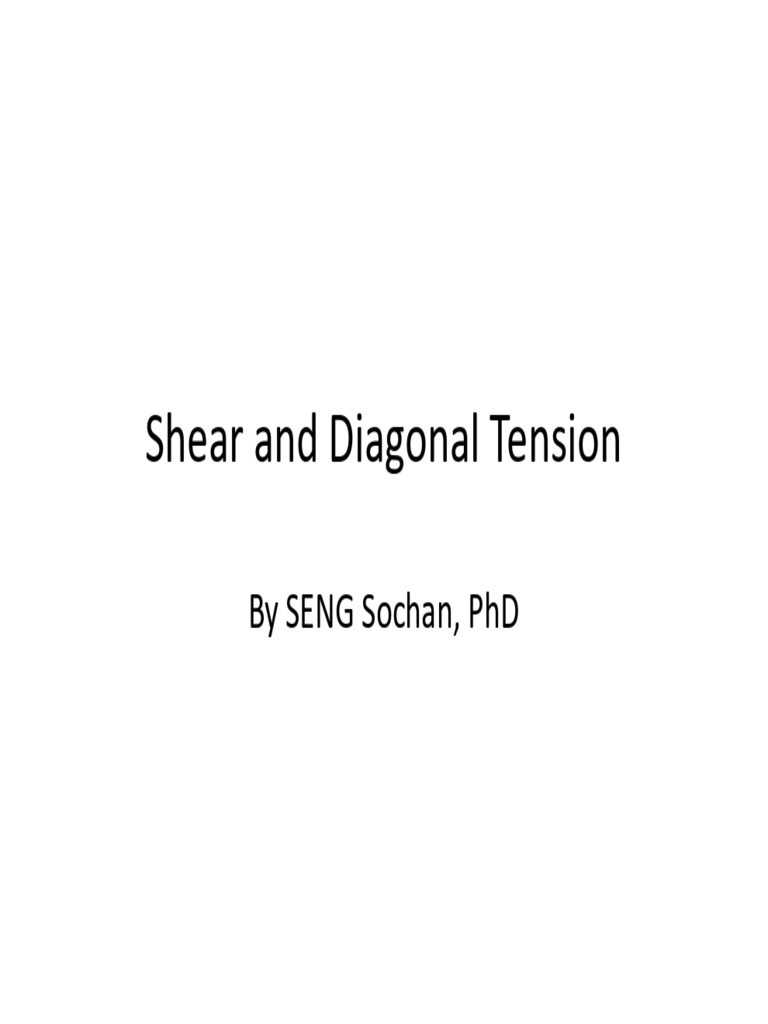 Shear and Diagonal Tension | PDF | Beam (Structure) | Bending