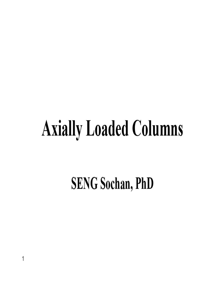 Axially Loaded Columns | PDF | Column | Beam (Structure) Axially Loaded Columns | PDF | Column | Beam (Structure)