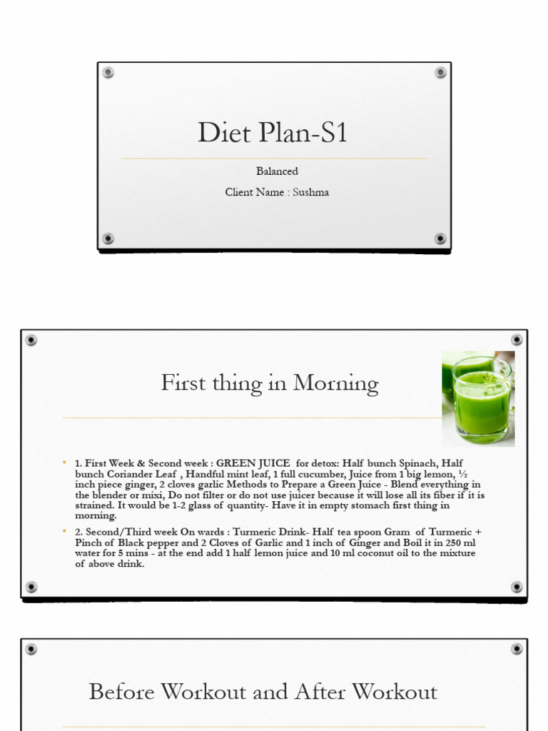 1.diet Plan - S1 | PDF | Drink | Legume